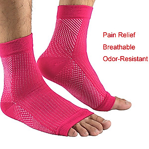 CDBH Heelsium Pain Relief Socks, Heelsium Instant Pain Relief Socks, Compression Socks for neuropathy pain, plantar fasciitis socks for women (Black,2pairs,L)