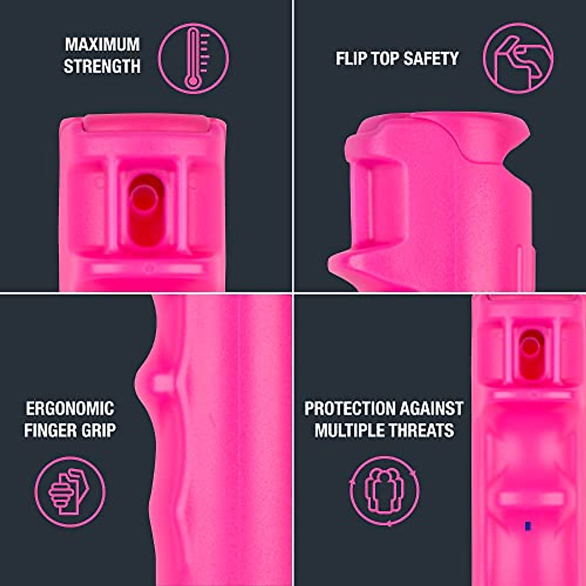 SABRE Ruger Pepper Gel, 25 Bursts, 12-Foot (4-Meters) Range, Gel Is Safer, Contains UV Marking Dye, Finger Grip, Key Ring, Fast Flip Top Safety, 0.54 fl oz