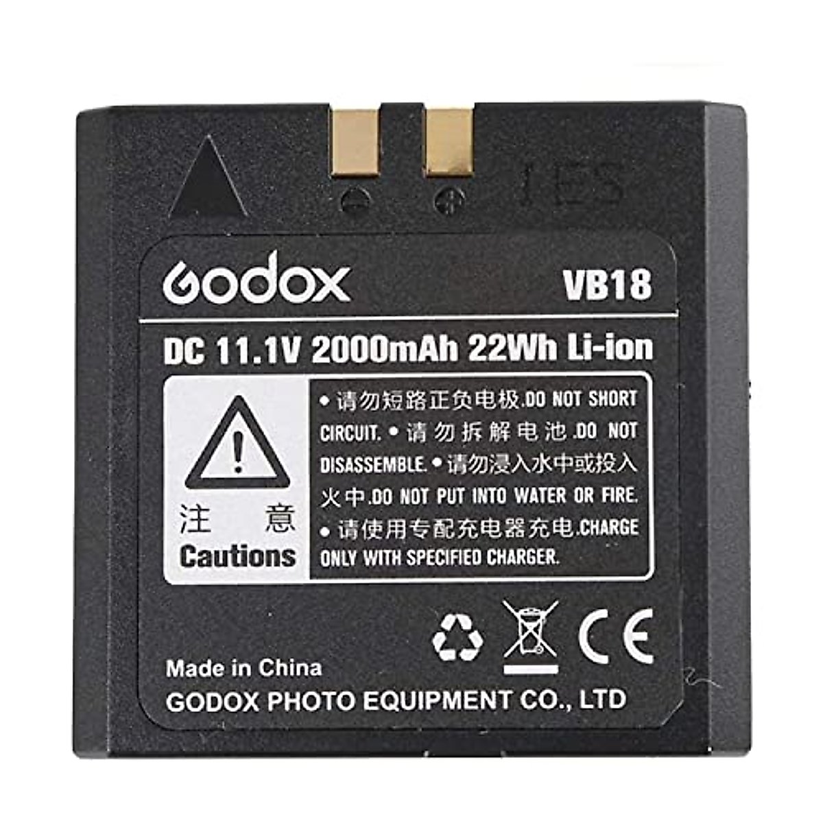 GODOX VB18 Battery Replacement,DC 11.1V 2000mAh Lithium Battery Pack for V860II V850 V860C V860N Speedlite Flash