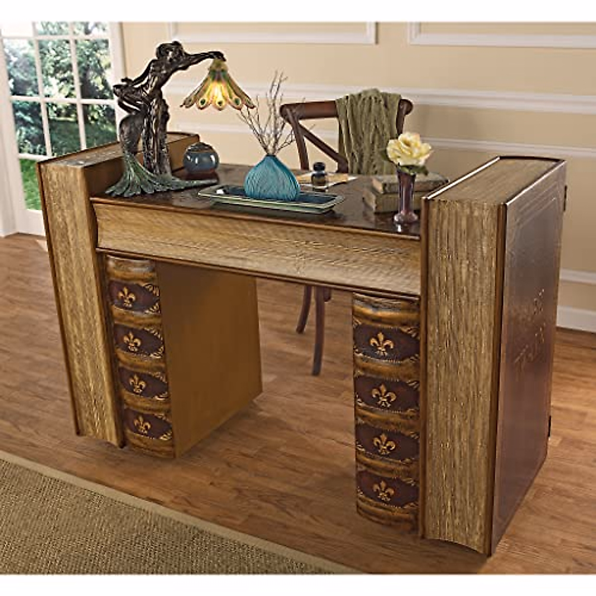 Design Toscano Literary Volumes Writing Desk, full color
