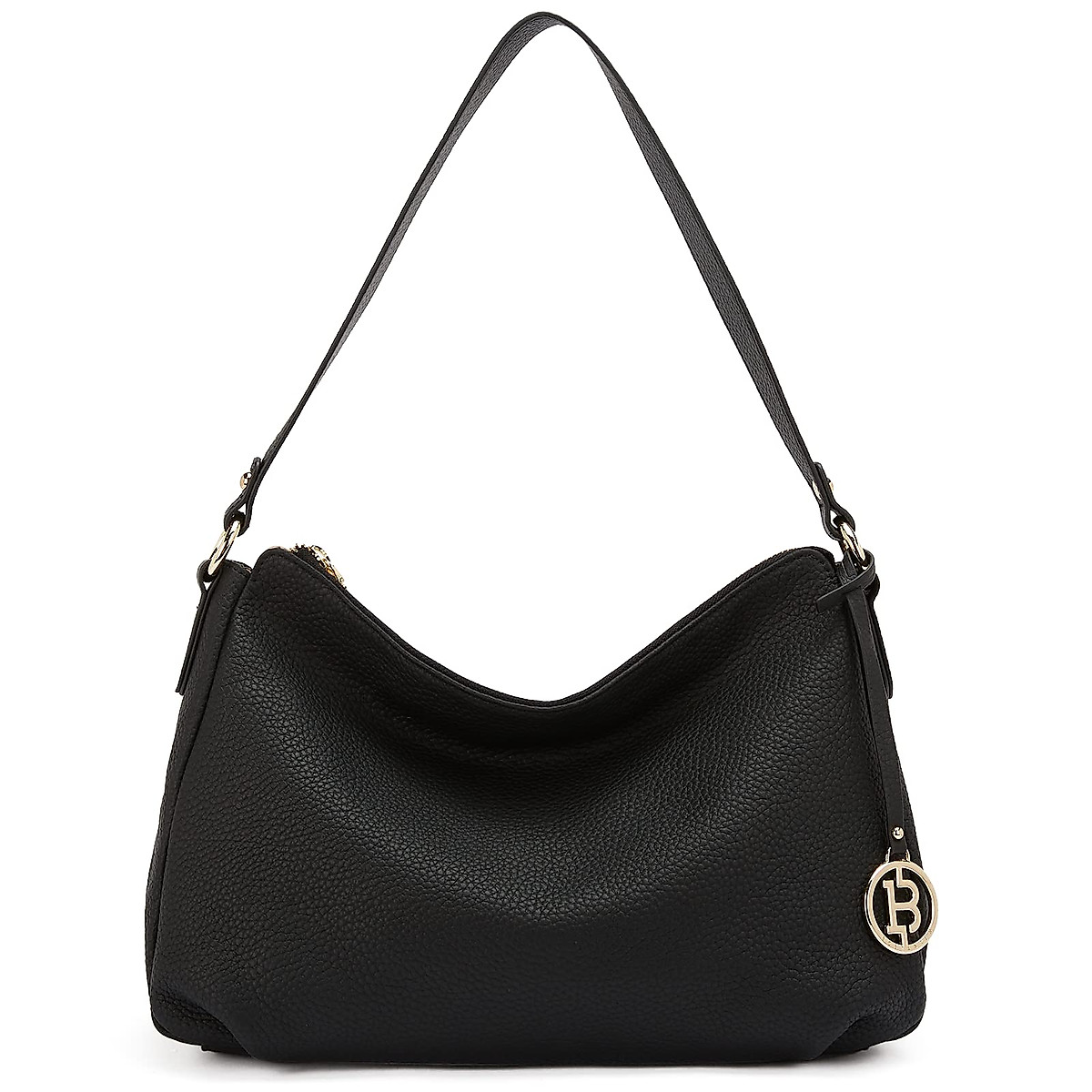 BOSTANTEN Purses for Women Vegan Leather Shoulder Bag Designer Ladies Hobo Handbags Pocketbooks, Black