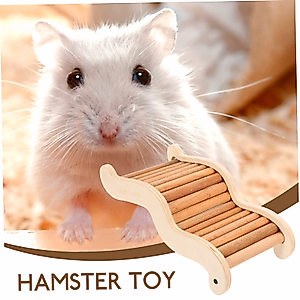 balacoo 3pcs Hamster Climbing Ladder Critter Cage Rabbit Toys for Bunnies Cage Rat Toys Ladder Toy for Chinchilla Hamster Dodging Chinchilla Training Ladder Chinchilla Ladder Wooden