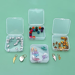 13Pcs Beads Storage Containers Box, Mixed Sizes Clear Plastic Storage Cases with Hinged Lid, Empty Plastic Boxes for Jewelry, Earring, Rings, Keys, Coins, Easy to Distinguish(Clear)