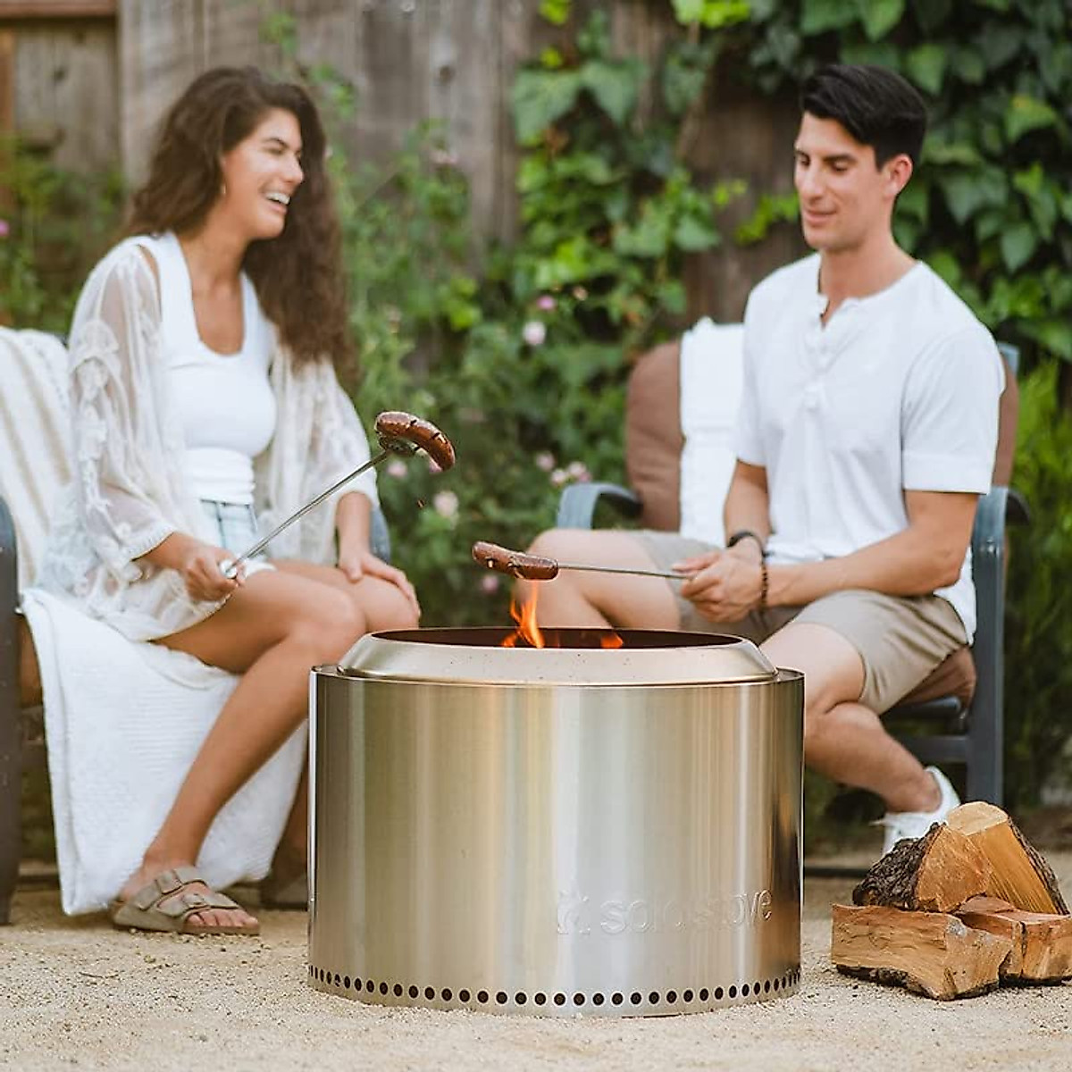 Solo Stove Yukon 2.0, 27 Inch Smokeless Fire Pit with Removable Ash Pan - Wood Burning Portable Stainless Steel Outdoor Fireplace, Stainless Steel, Ideal for 6 or More People, 38 lbs