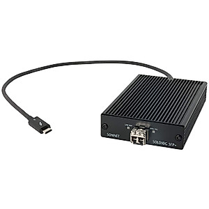 Sonnet Solo 10G Thunderbolt 3 to SFP+ 10 Gigabit Ethernet Adapter (SFP+ [SR] Included)