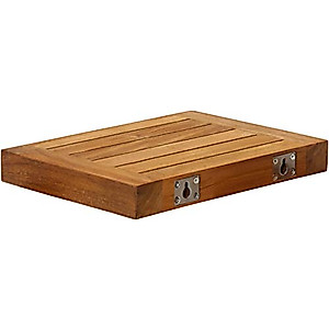 AquaTeak 12" Moa Teak Flat Wall Shelf