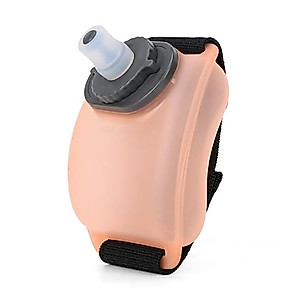 MUSKULO MONSTRO Sports Wrist Water Bottle, Hands Free Wrist Wearable Bottle, Leak Proof Silicone 7 Oz (200ml) Portable Bottle for Running Cycling Climbing Jogging and Gym Outdoor Activity  (Pink)