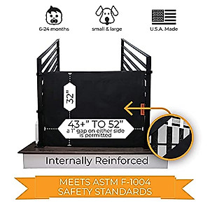 The Stair Barrier Banister to Banister No Drill Baby Gate for Stairs - Fabric Excellence Easy Setup Maximum Security with Portable Pet Gate for Stairs - Climb-Proof Neat and Tidy Fabric Baby Gate