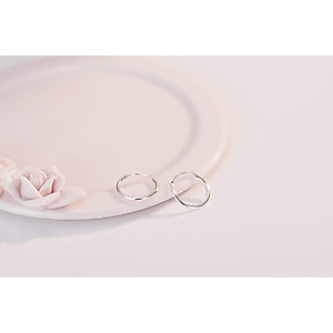 Thin Endless Hoop Earrings 14mm 16mm 18mm 20mm (14mm)