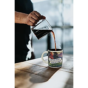 The Unemployed Philosophers Guild Ceramic Bob Ross Self-Painting Mug - in A Fun Gift Box