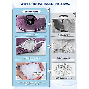 INSEN C-Shaped Pregnancy Pillow, Full Body Support for Sleeping and Nursing with Removable Cover