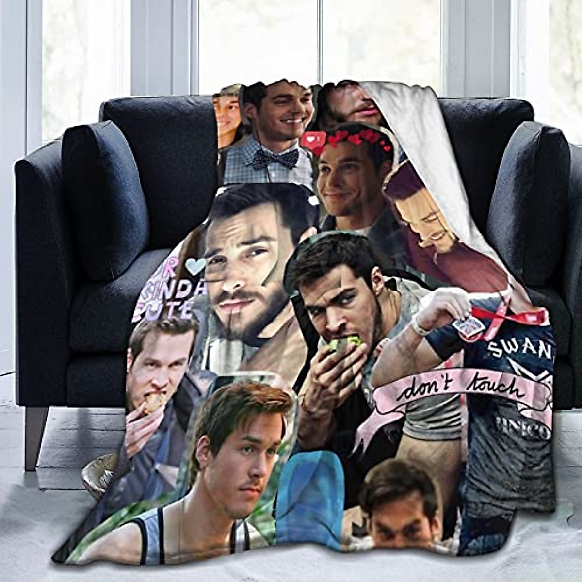 Blanket Chris Wood Soft Flannel Fleece Throw Blanket Soft Flannel All-Season Room Decoration Carpets (50"x40")