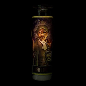 Harriet Tubman Secular Saint Candle - 8.5 Inch Tall Glass Prayer Votive - Made in The USA