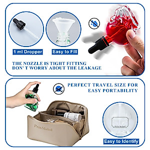 Gaussra Skull Glass Dropper Bottle with Funnel & Labels - 2 Pack - 2 oz Small Empty Eye Dropper Bottle - For Aromatherapy Refillable Essential Oil, Beauty Oil Mix, Beard Oil, Flavor Oil Dispenser