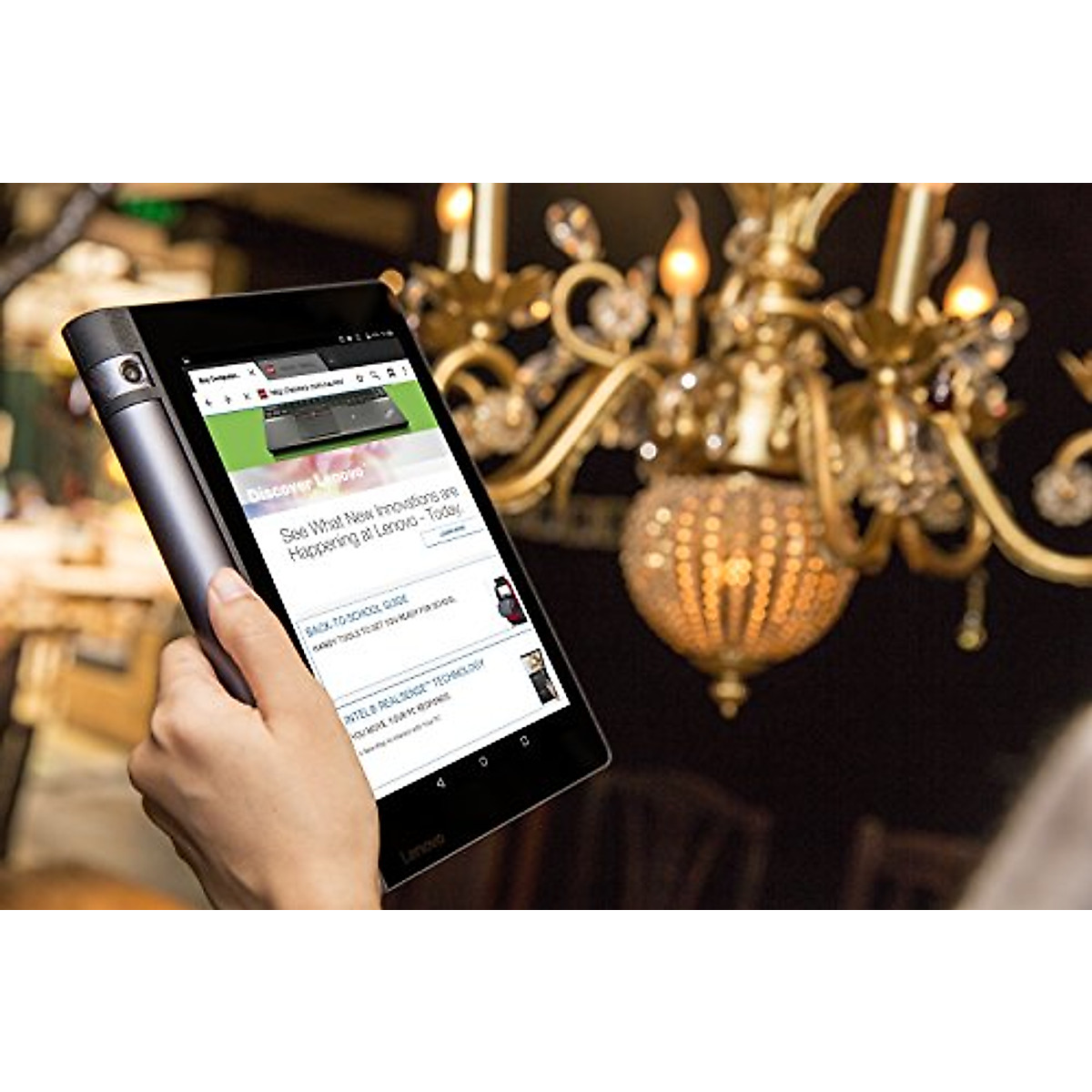 Lenovo Yoga Tab 3 - HD 8" Android Tablet Computer (Qualcomm Snapdragon APQ8009, 2GB RAM, 16GB SSD) ZA090094US,Black