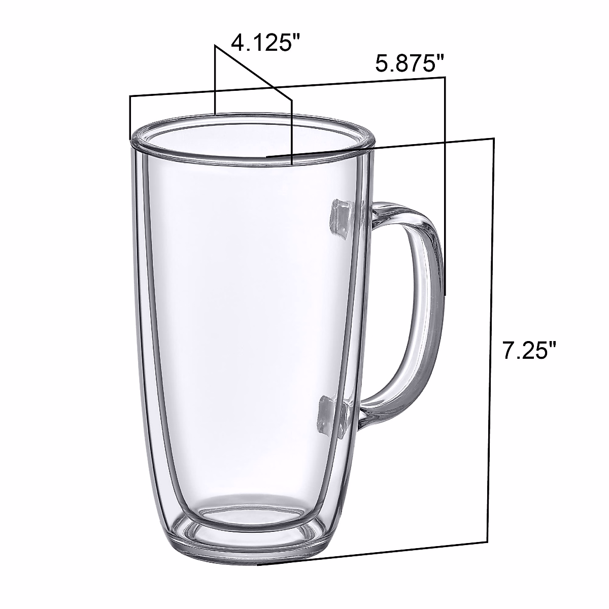 Amazing Abby - Appalachians - 28-Ounce Insulated Plastic Beer Glasses (Set of 4), Double-Wall Beer Mugs, Reusable, BPA-Free, Shatter-Proof, Dishwasher-Safe, Perfect for Poolside, Outdoors, and More