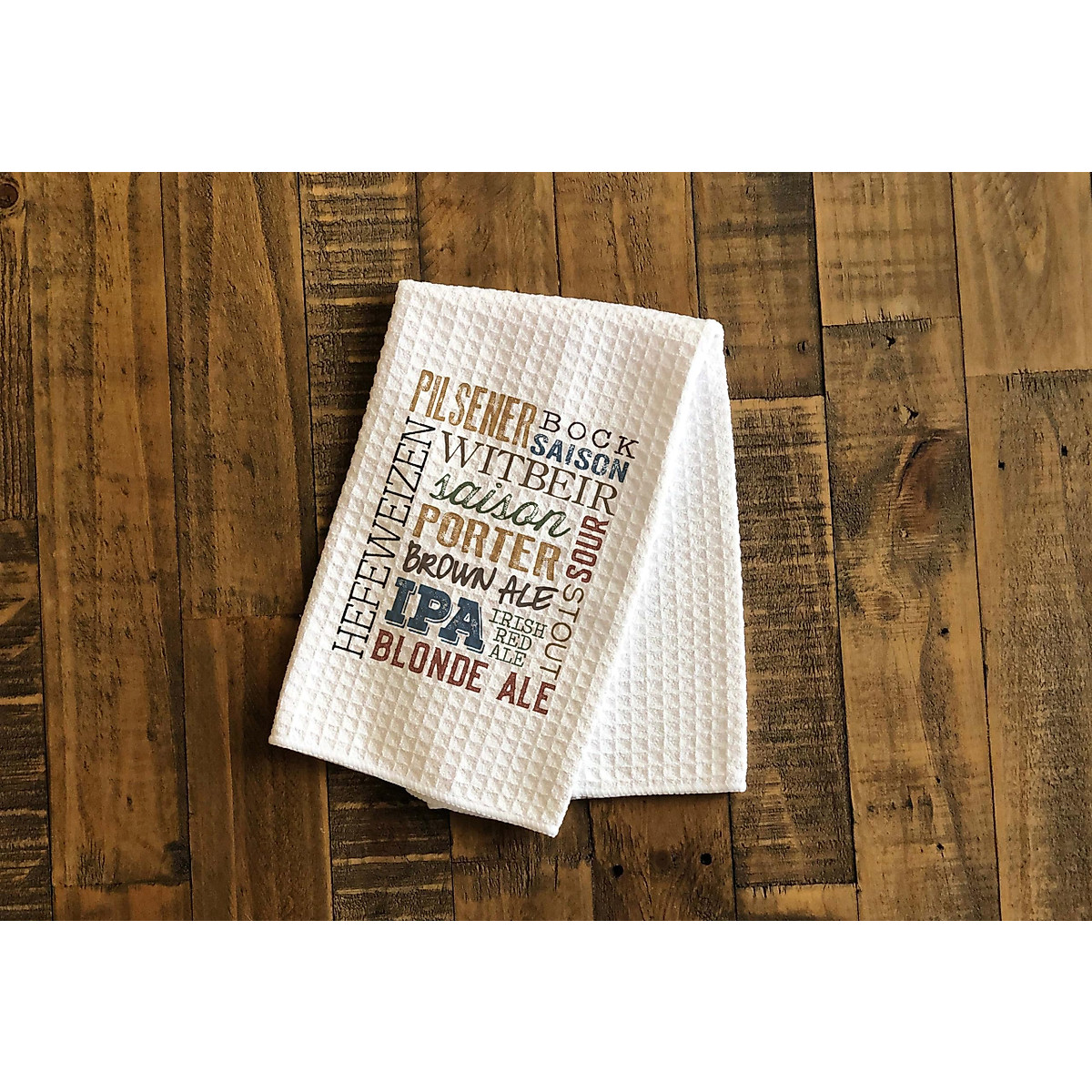 CANARY ROAD Beer Collage Towel | Kitchen Towel | Men Beer Gift | Father's Day Gift | Dish Towel | Bar Decor | Mens Kitchen Gift