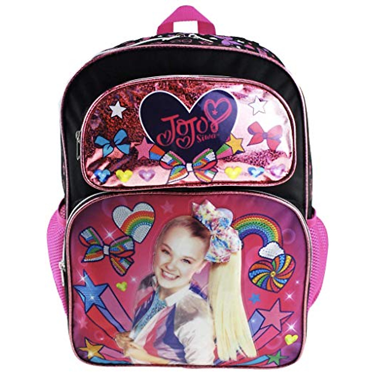 DALIYREPAL Liphontcta Aeiniwer JoJo Siwa 16" Deluxe Backpack - Colourful Bow Collection - A19036