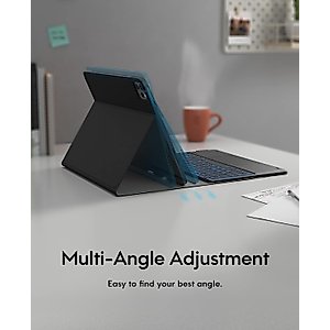 CHESONA Touchpad for iPad Pro 12.9 Case with Keyboard, Keyboard (for 12.9-inch Pro - 6th/5th/4th/3rd Generation), Detachable Bluetooth Keyboard with 7-Color Backlight, 2 Bluetooth Channels (Black)