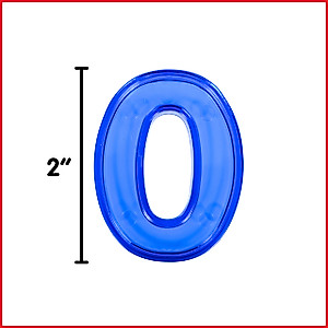 edxeducation Transparent Numbers Set - Mini Jar Set of 40 - Colorful, Plastic Numbers - Light Box Accessory - Sensory Play - Math Manipulative for Kids