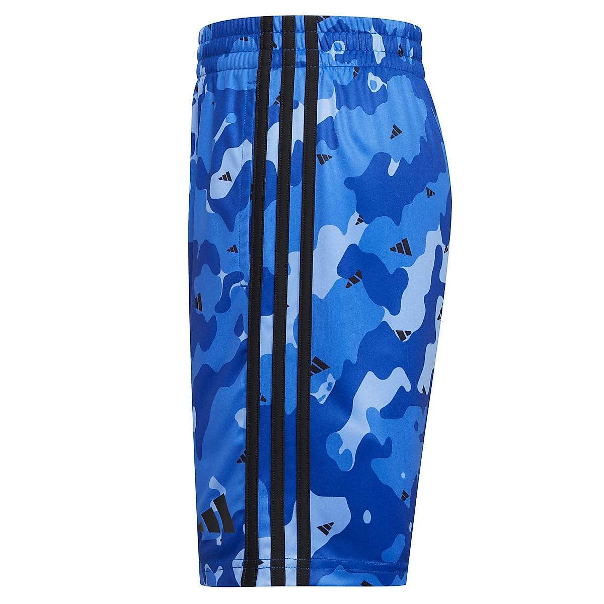 adidas Boys' Big AEROREADY Elastic Waistband Camo Shorts, Semi Lucid Blue, L/14-16