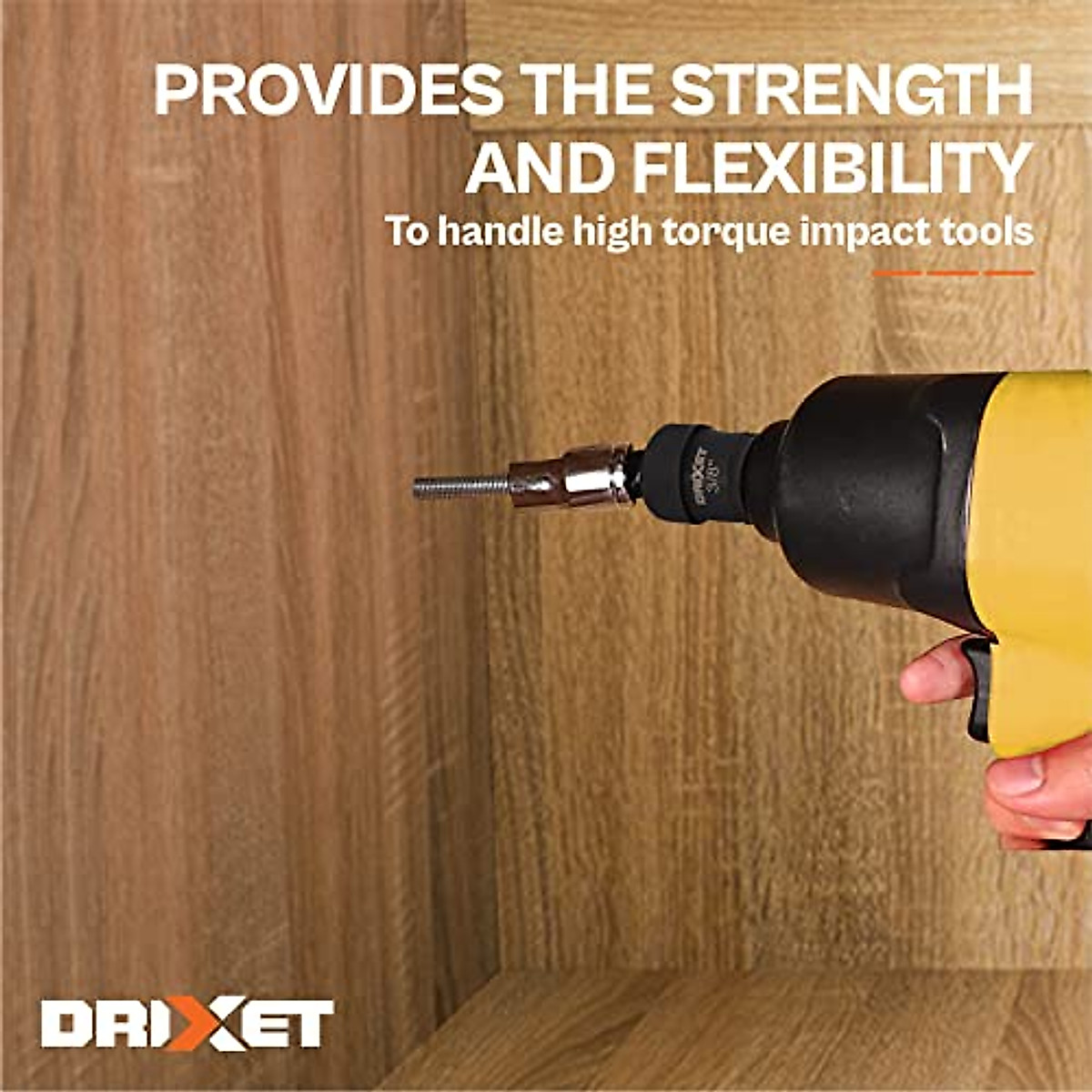 Impact Swivel Socket Set - 1/2, 3/8, and 1/4 Swivel Socket Set - Universal Joint Socket for Hard-To-Reach Angles - Premium Cr-Mo Steel Flexible Socket Extension Set - Rust Resistant - Drixet