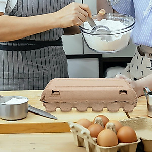 Angoily 6 Pack Empty Egg Cartons 24 Cell Pulp Fiber Egg Tray Holder Egg Storage Containers Strong Sturdy Egg Crate Cardboard Material for Family, Farm, Market, Camping, Picnic, Travel