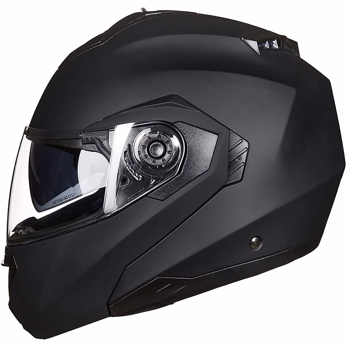 ILM Motorcycle Helmets for Adults Dual Visor Enlarged Air Vents Modular Full Face Cascos para Motos Men Women DOT Model DP998(Matte Black, Large)