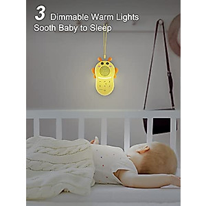 Dremkit White Noise Machine Baby Sound Machine Portable Noise Machine for Baby Sleep Soother Music and Light, Rechargeable,16 Soothing Sounds and Lullaby Machine for Sleeping Travel Baby Gift