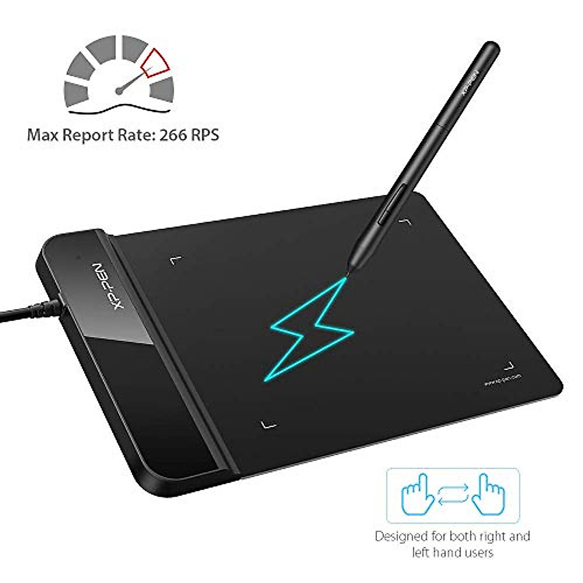 Drawing Tablet XPPen G430S OSU Tablet Graphic Drawing Tablet with 8192 Levels Pressure Battery-Free Stylus, 4 x 3 inch Ultrathin Tablet for OSU Game, Online Teaching Compatible with Window/Mac Black