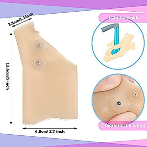 Nuanchu 4 pieces Gel Wrist Thumb Braces Wrist Hand Thumb Gloves Waterproof Wrist Compression Sleeve Hard Thumb Arthritis Brace for Typing Pain Relief, Men and Women (2 Pairs)