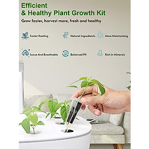 Hydroponic Seed Pods Kit, Grow Anything Kit with 12 Grow Sponges, 12 Grow Baskets, 4 A+B Hydroponics Nutrients, 12 Grow Domes, Hydroponics Garden Accessories