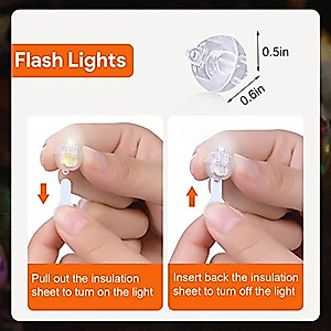 ZGWJ 100Pcs Led Balloon Lights, Mini Led Lights for Party Decorations Light up Balloons Neon Party Lights for Paper Lantern Easter Eggs Birthday Party Wedding Halloween Christmas - Flashing Green