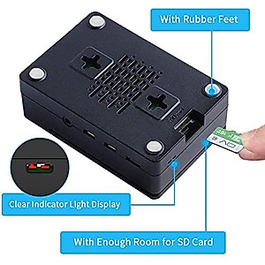 GeeekPi Case with PWM Fan for Raspberry Pi 4, 18W 5V 3.6A Power Supply for Raspberry Pi 4, Heatsinks, 64GB Preloaded (RPI OS) Card, Card Reader, Micro HDMI Cable, for Raspberry Pi 4 8GB/4GB/2GB/1GB