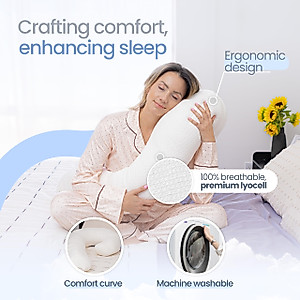 Contour Swan Original Body Pillow | Cozy, Huggable Pillow for Back, Hip, Knee, and Leg Relief | Total Comfort and Support for Side Sleepers | As Seen on TV
