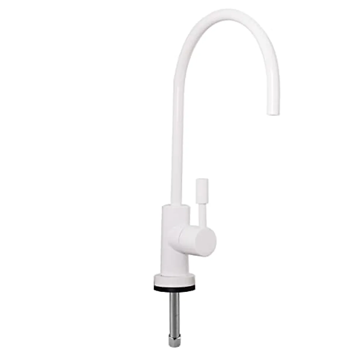 Westbrass D2036-NL-50 11" Contemporary 1-Lever Handle Cold Water Dispenser Faucet, Powder Coat White