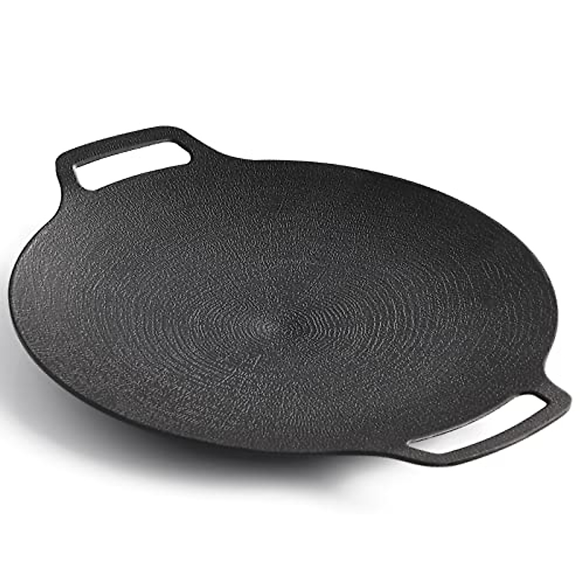 Sanbege Korean Grill Pan with Nonstick 6-Layer Coating, 13" Round BBQ Griddle, Compatible for Induction, Gas Stove, Electric Cooktop, Indoor or Outdoor Grilling