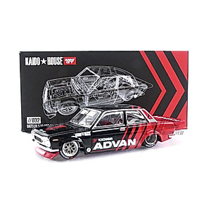 Datsun 510 Pro Street Advan Yokohama (by Jun Imai) Kaido House 1/64 Diecast Model Car True Scale Miniatures KHMG032