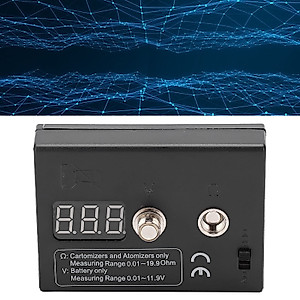 01 02 015 Coil Resistance Tester, Easy Operation ABS Digital Display Wire OHM Meter for DIY