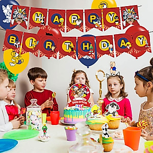 Looney Tunes Party Decorations, Birthday Party Supplies For Looney Tunes Party Supplies Includes Birthday Banner - Cake Topper - 12 Cupcake Toppers - 18 Balloons