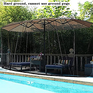 Tiimmgaal 15FT Mosquito Netting for Patio Umbrella Double Sided Patio Umbrella Canopy Netting &10X10 Ft gazebo (Black)(Does Not Contain Gazebo Patio Umbrella) (15FT Black)