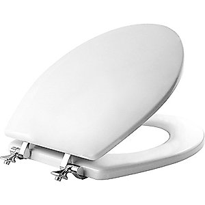 Mayfair 44CP-000 Featuring STA-TITE Seat Fastening System & Chrome Hinges, ROUND, White