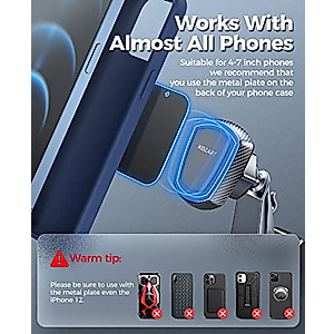 Magnetic Phone Holder for Car, Kozart Universal [Upgrade Kit] Magnet Car Mount for Dashboard & Vent 360°Rotation Cell Phone Mount Compatible with iPhone, Samsung, LG, GPS, Mini Tablet & More
