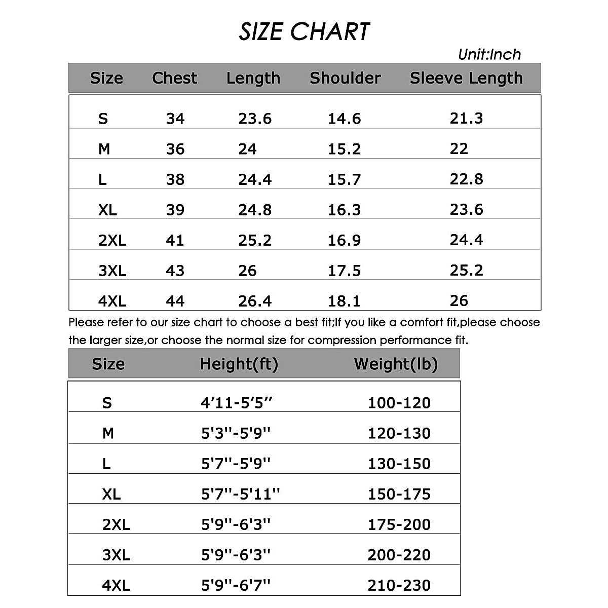 Lilychan Men's Rash Guard Swim Shirt Long Sleeve Sun Protection Compression Tops,Black,4XL