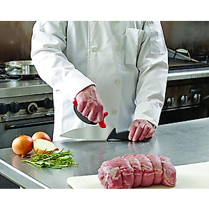 Chef Master 90015 Knife Sharpener | Carbide Tipped Knife Sharpener | Reversible Blades | Handheld Knife Sharpener | Safe & Ergonomic Handle | 1 Pack