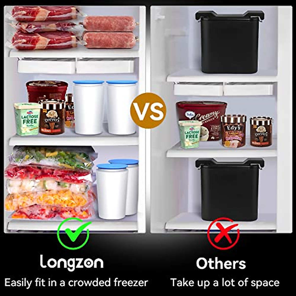 2024 New improved longzon 4 Pack Crystal Clear Ice Ball Maker Mold, Whiskey Ice Mold Large 2.4 Inch, Silicone Round Ice Cube Tray for Freezer, Sphere Ice Mold Maker for Whiskey, Cocktail and Drink