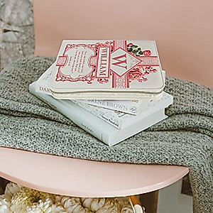 9.6x6.6 Inch Personalized Bible Cover, Custom Bible Cover – Personalized Leatherette Bible Cover and Carrying Case with Handle, Womens Bible Case - White Small (Design 2)