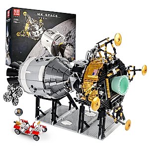 Mould King 21006 Building Toys for Apollo 11 Lunar Lander, Spacecraft Build and Display Model Collectible Building Set for Adults, Space Science Building Kit for Kids Gifts, 7018+Pcs