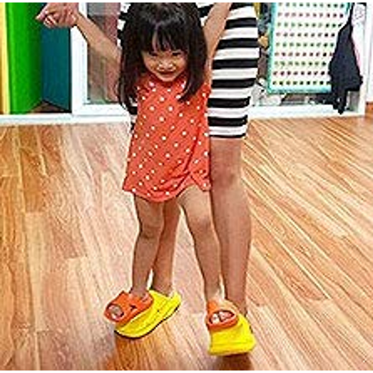 pongga Baby Walking Assistant with Parents Baby Learning Walker Baby Play with Parents, Shoes, Parent-Child Bond, Eco-Friend EVA Material (Large)