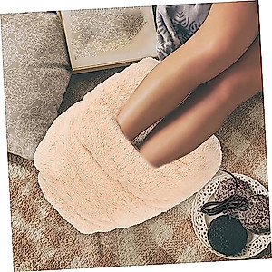 ULTECHNOVO Electric Heating Shoes Plush Foot Warmer Foot Warmer Cushion Electric Tool Office Heater Cozy Slippers Comfortable Warming Shoes Plush Heater Foot Heater Under The Table Warm Shoes